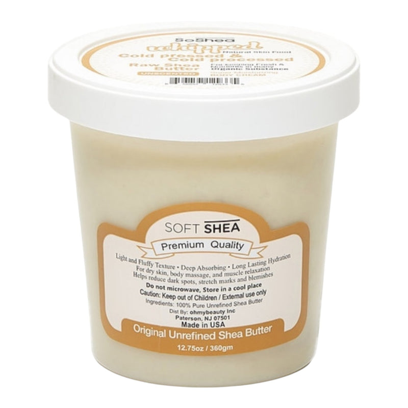 Soft Shea Whipped Shea Butter - Original Unscented (White) 13 oz – CLEO