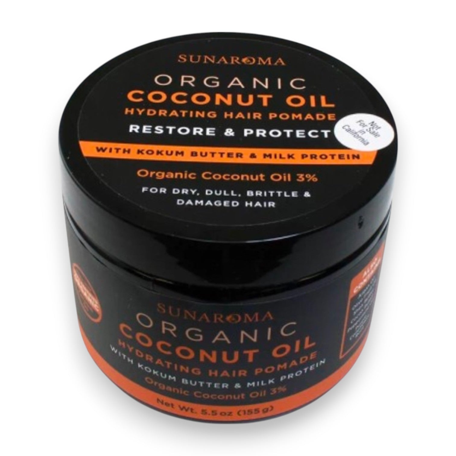 SUNAROMA Organic Coconut Oil Hydrating Hair Pomade 5.5oz – CLEO
